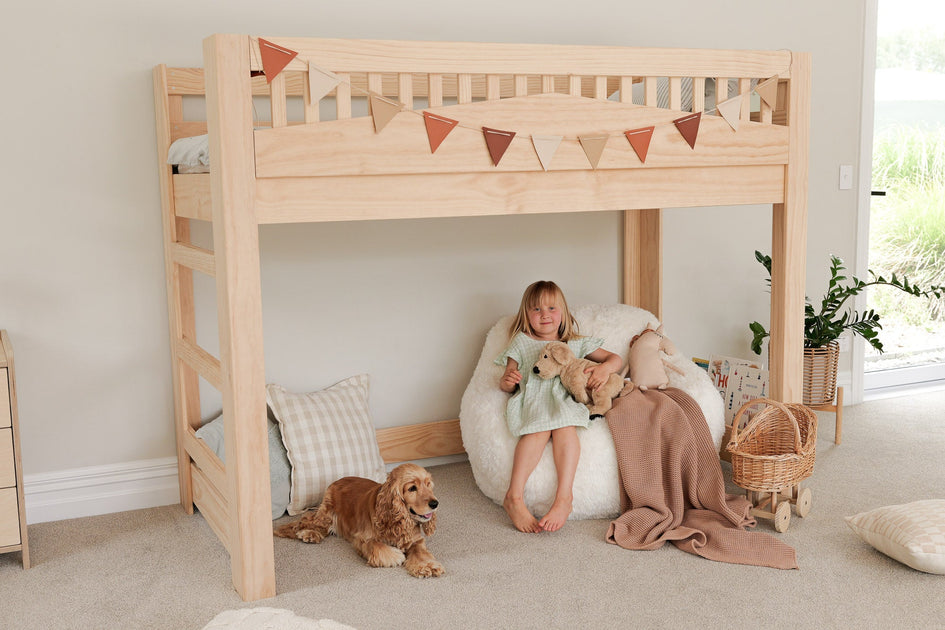 LOW Loft beds PINE – Magic of wood NZ