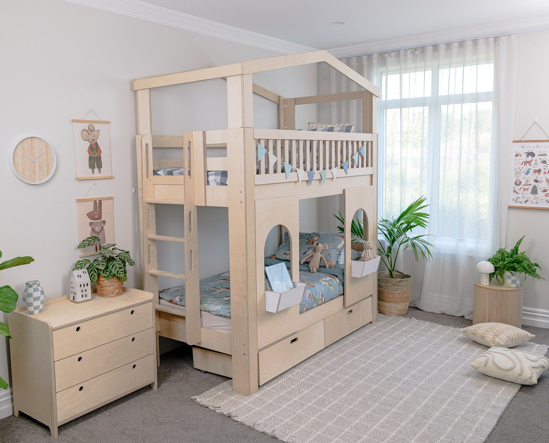 Bunk beds Birch PLY – Magic of wood NZ