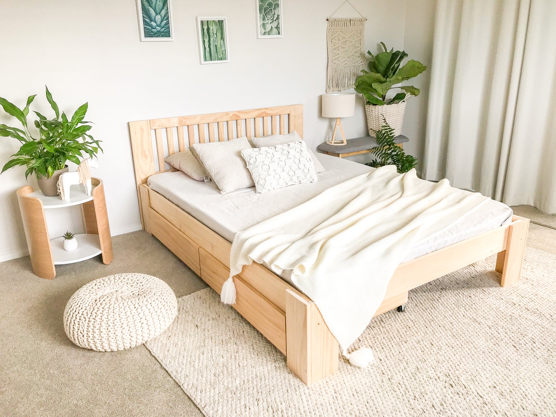 Shop Scandi Double bed PINE | Magic of wood NZ bunk beds ...