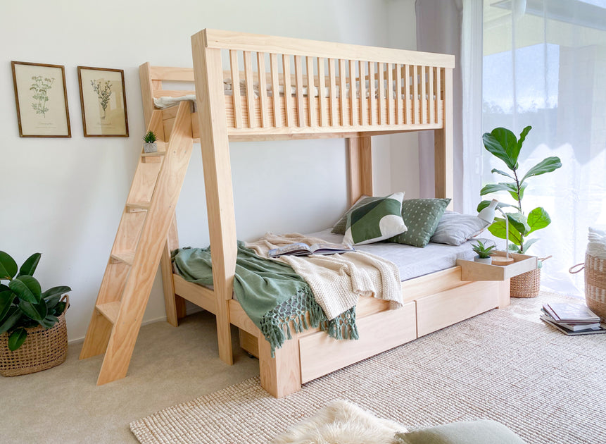 Family Scandi bunk bed PINE – Magic of wood NZ