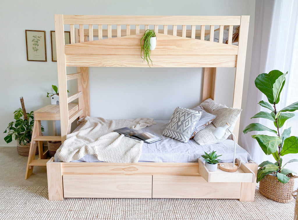 Family Cozy bunk bed PINE | Magic of wood NZ premium beds & bunk beds