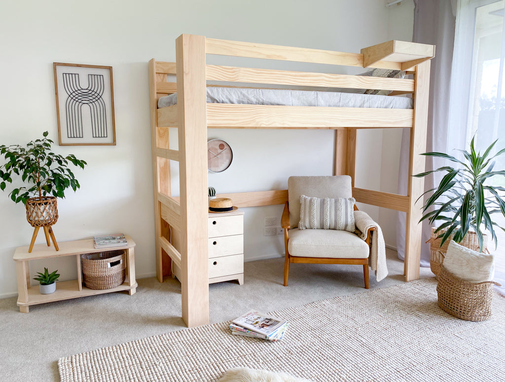 Classic loft bed PINE – Magic of wood NZ