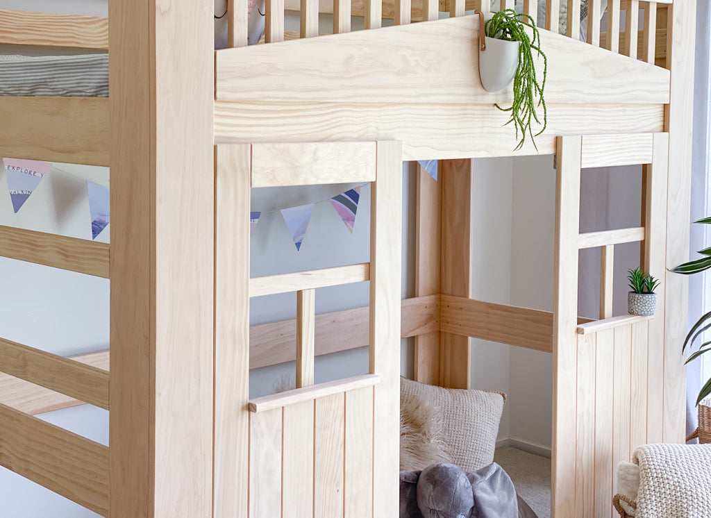 Cottage loft bed PINE – Magic of wood NZ