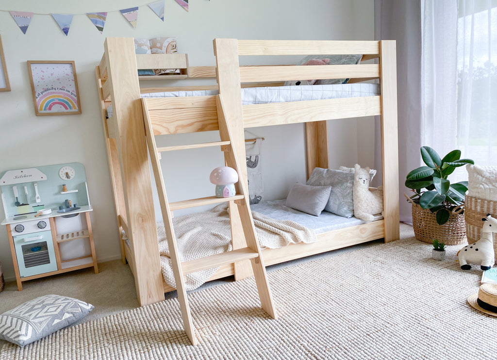 Classic LOW bunk bed PINE – Magic of wood NZ