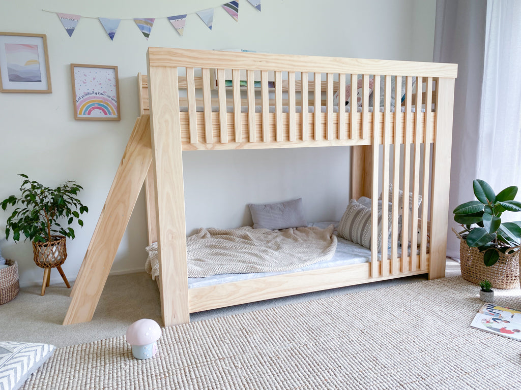 Scandinavia LOW bunk bed PINE – Magic of wood NZ
