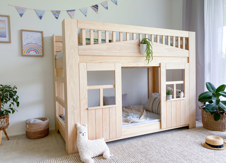 Cottage LOW bunk bed PINE – Magic of wood NZ